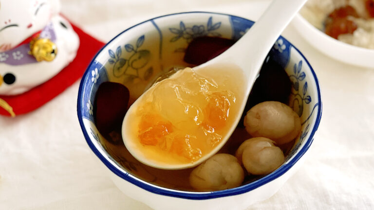 Peach Gum Chinese Dessert|桃胶糖水