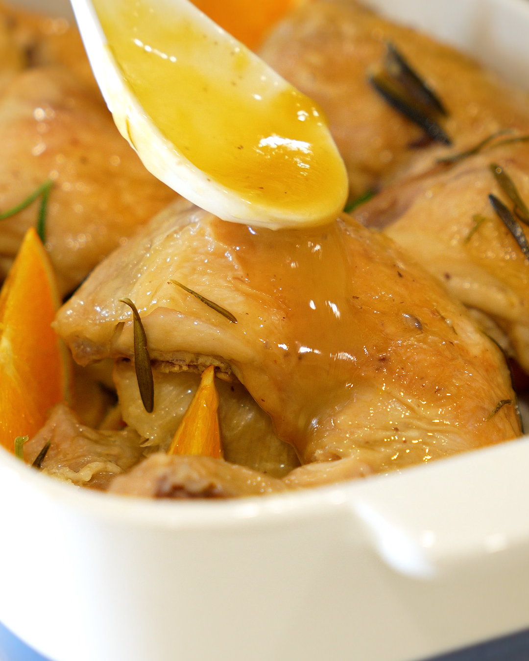 Roast Chicken with a Light and Fragrant Orange Sauce (Christmas Special)